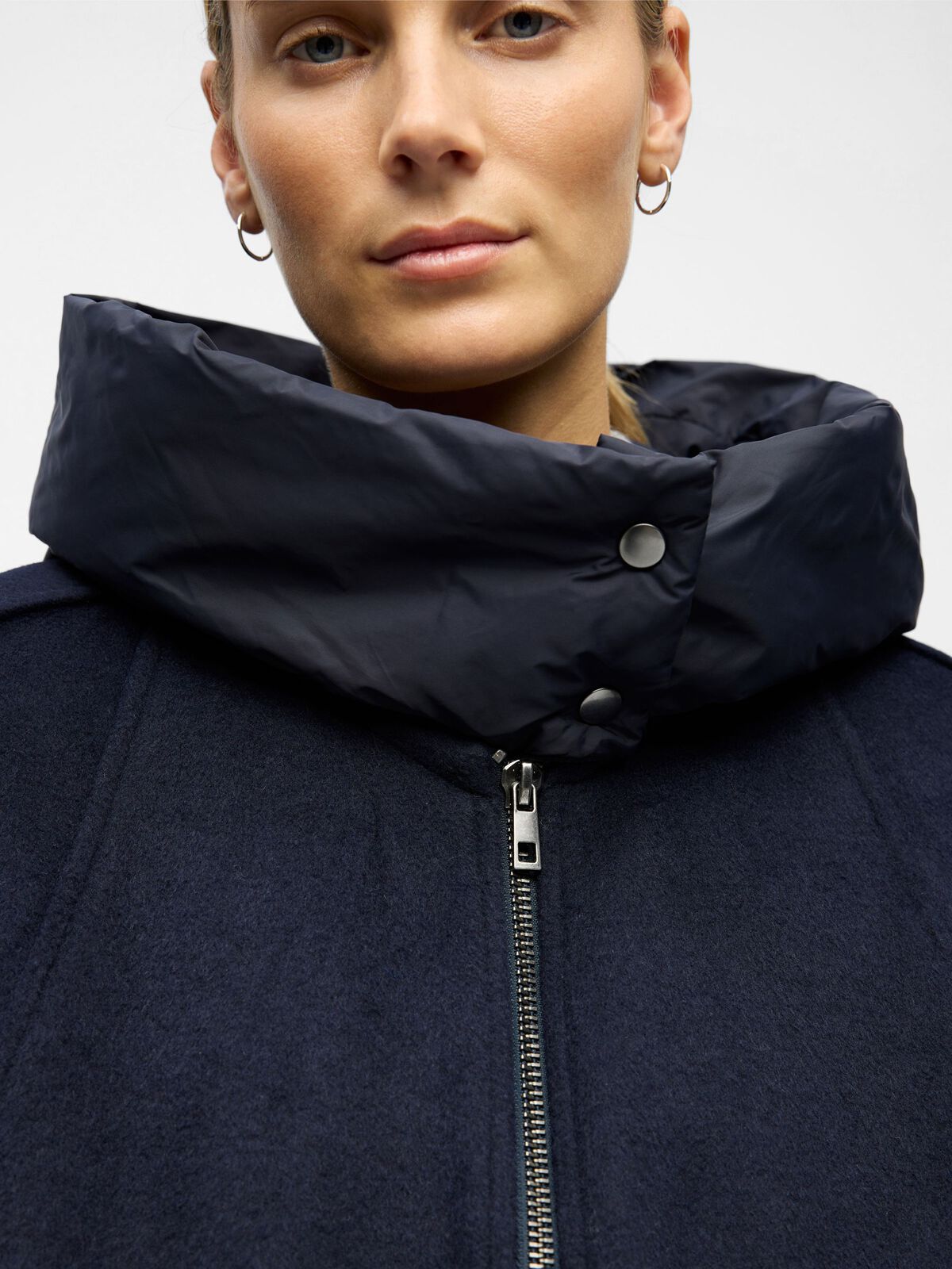 WOOL BOMBER JACKET | Blue | .OBJECT CI UK