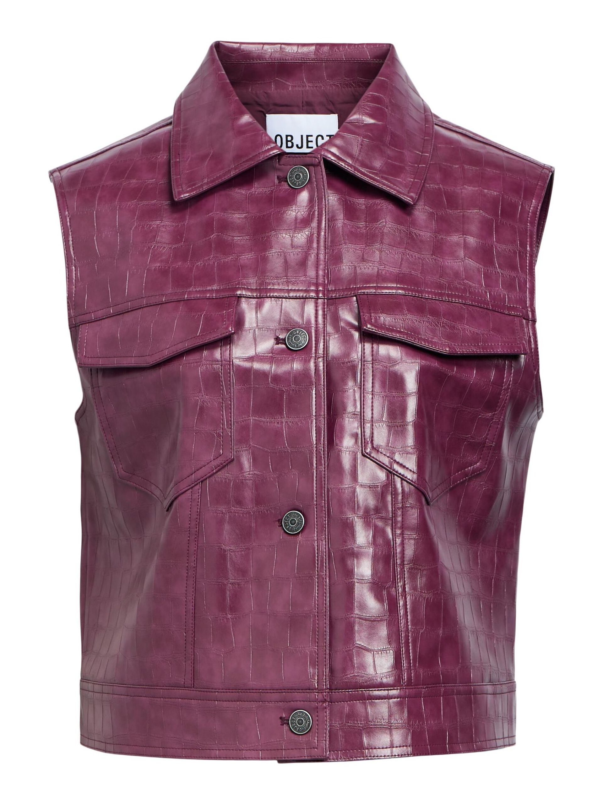 PU-KROKODILLE VEST | Lilla | .OBJECT CI Danmark