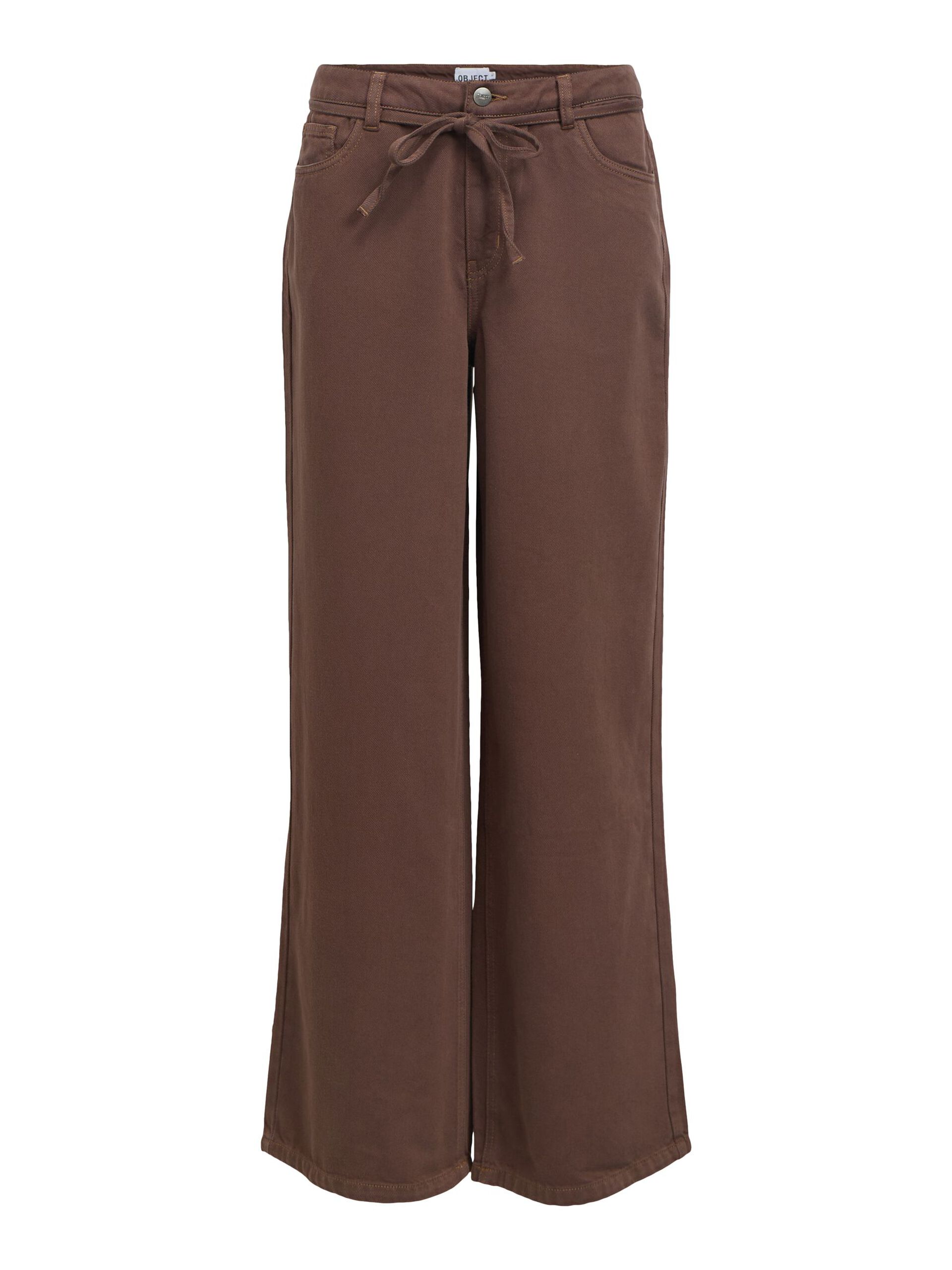 TIE-WAIST WIDE LEG JEANS | Brown | .OBJECT CI Ireland