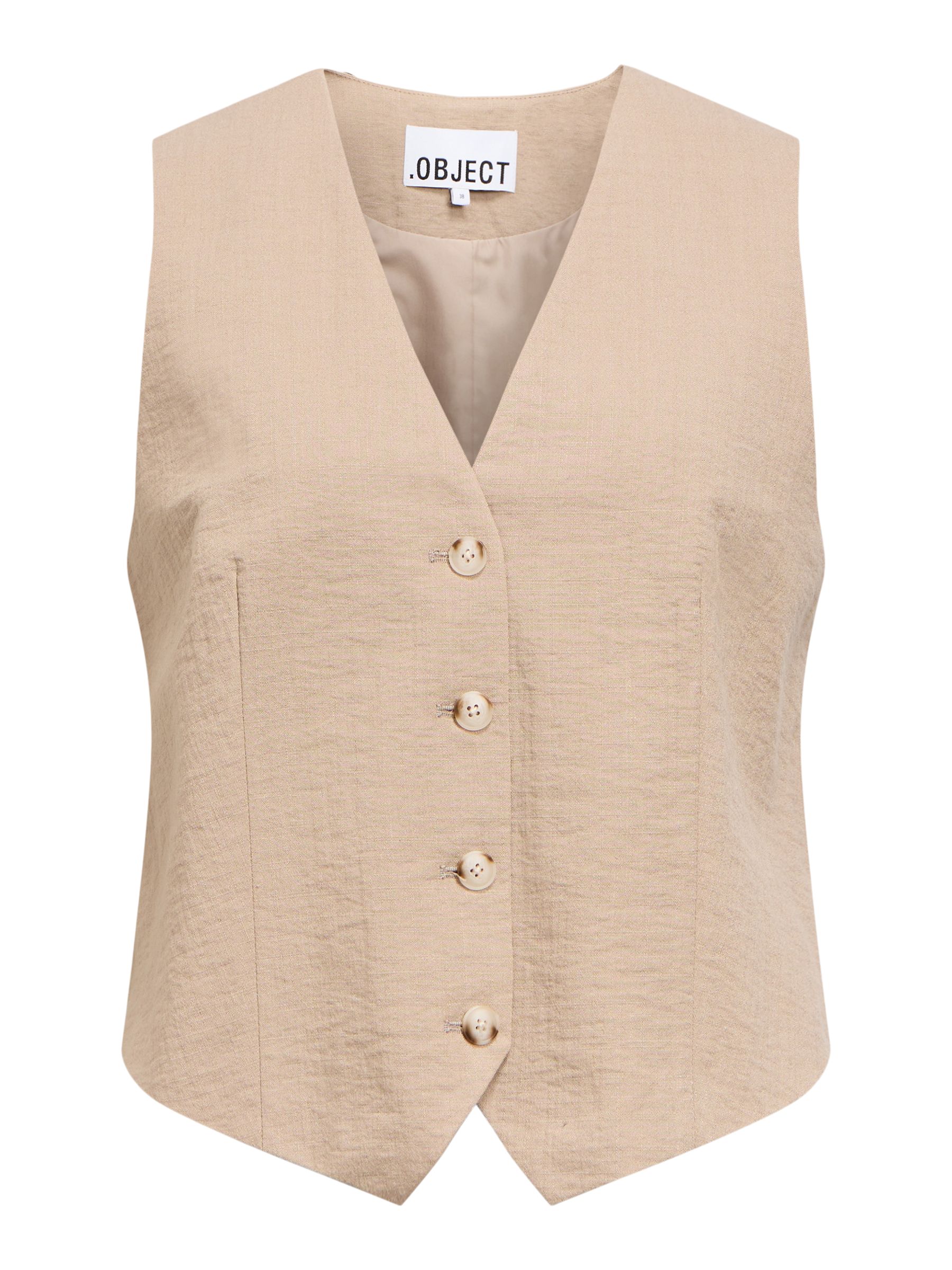 V-HALS VEST | Brun | .OBJECT CI Danmark